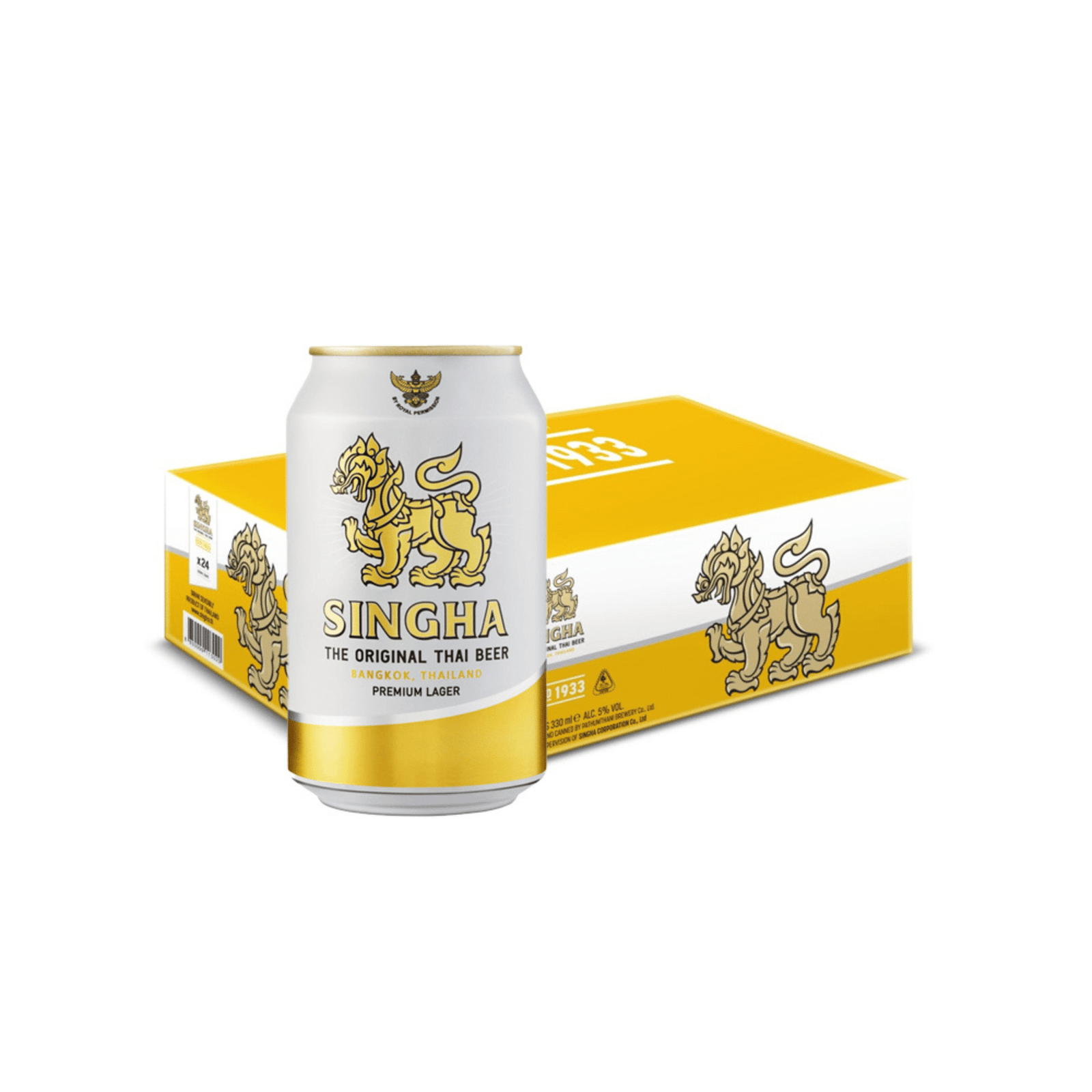 Singha Lager Beer Can (330ml x 24 Cans) - Jasumo Shop